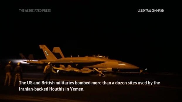 Us Uk Launch Massive Retaliatory Strike Against Iran Backed Houthis